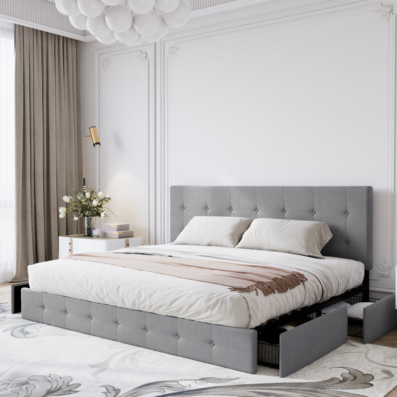Mercury Row® Silvester Upholstered Platform Storage Bed And Reviews Wayfair